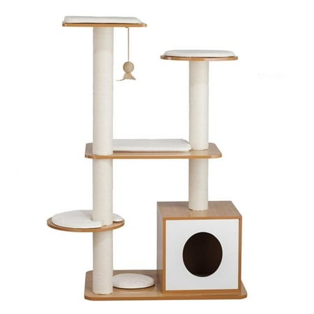 Elegant Home Fashions PET-995 White Natural Cat Post Tower | Walmart Canada