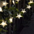 Solar Star String Lights- 6M 30LED Star Garden Lights Star Fairy Lights ...