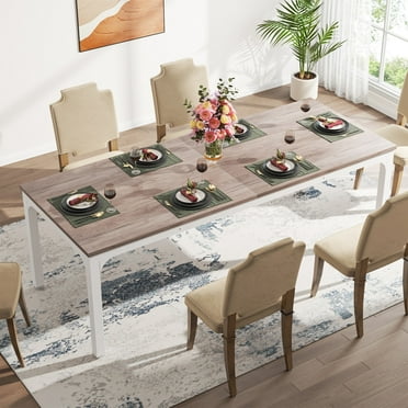 Finmind Rectangular Dining Table for 6-8, 78“ Long 29.53“ Height Large ...