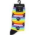 Novelty Pet Socks Rainbow Stripe, Paw Prints - Walmart.com