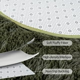 Homore Ultra Soft Modern Oval Rugs for Bedroom,2.6' x 5.3',Olive ...