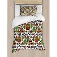 Mexican Duvet Cover Set King Size, Viva Mexico with Native Elements ...