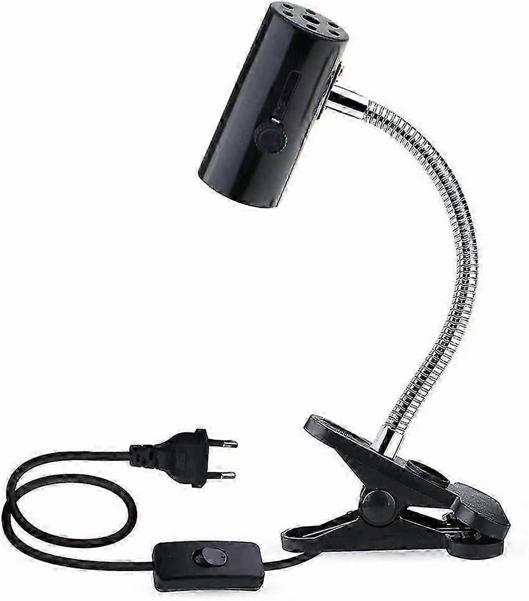E27 with Clamp and 1.8m Cable for Reptile Lamp, max. 150W, Flexible ...