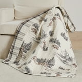 Levtex Home - Lodge Toile - Throw - Mountain Lodge - Brown Cream ...
