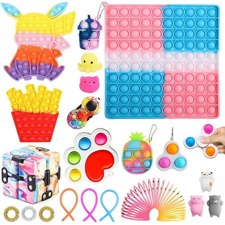 ICHUDAN Big Fidget ICHUDAN s Pack, Sensory Fidget Set Pop Bubble Stress Relief ICHUDAN s with ...