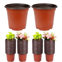 100 Pcs Small Plastic Plant Pots, HYG 4 Inch Nursery Pots with Drainage ...