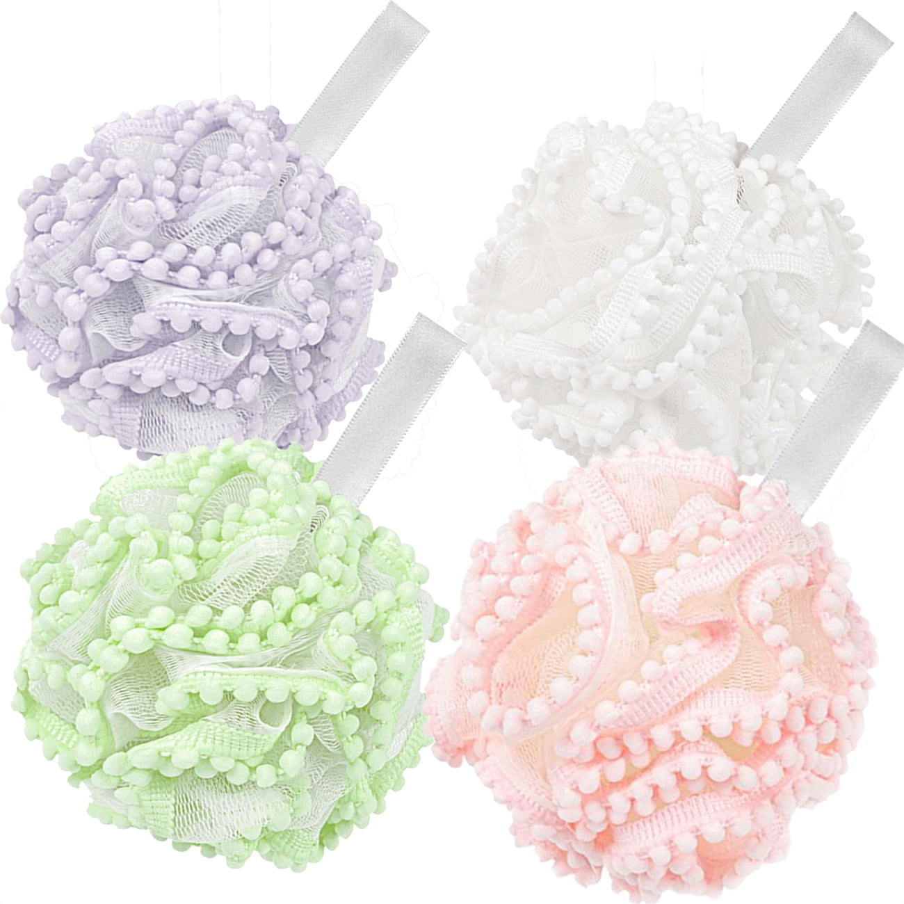 Casewin Exfoliating Bath Puff Super Soft Wash Ruffles for Bathtub and ...