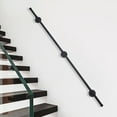 Flkoendmall Loft Pipe Handrail, Wall-Mounted Stair Railing, Matte Black ...
