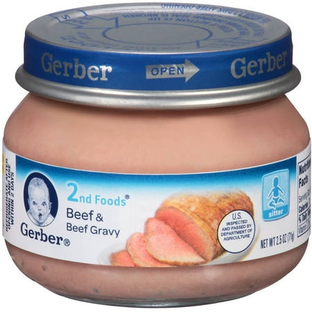 Gerber 2nd Foods Beef & Beef Gravy Baby Food, 2.5 oz - Walmart.com