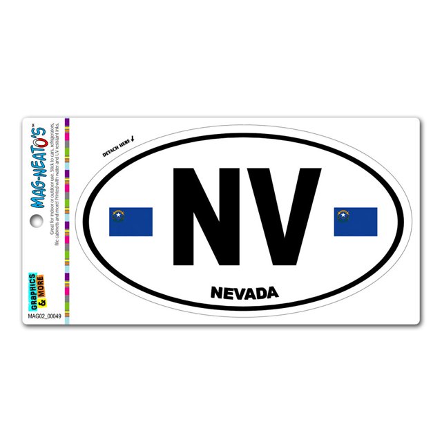 Nevada State Flag - NV Euro Oval MAG-NEATO'S(TM) Car/Refrigerator ...