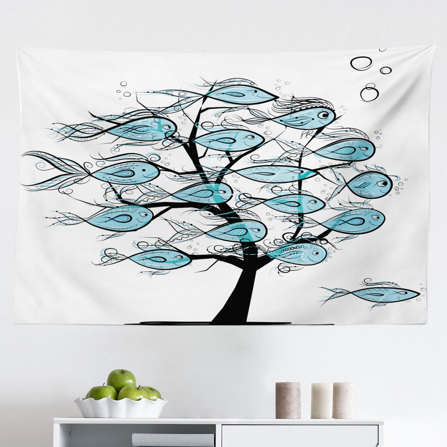 Aqua Tapestry, Various Fish Predators with Swordfish Piranha and ...