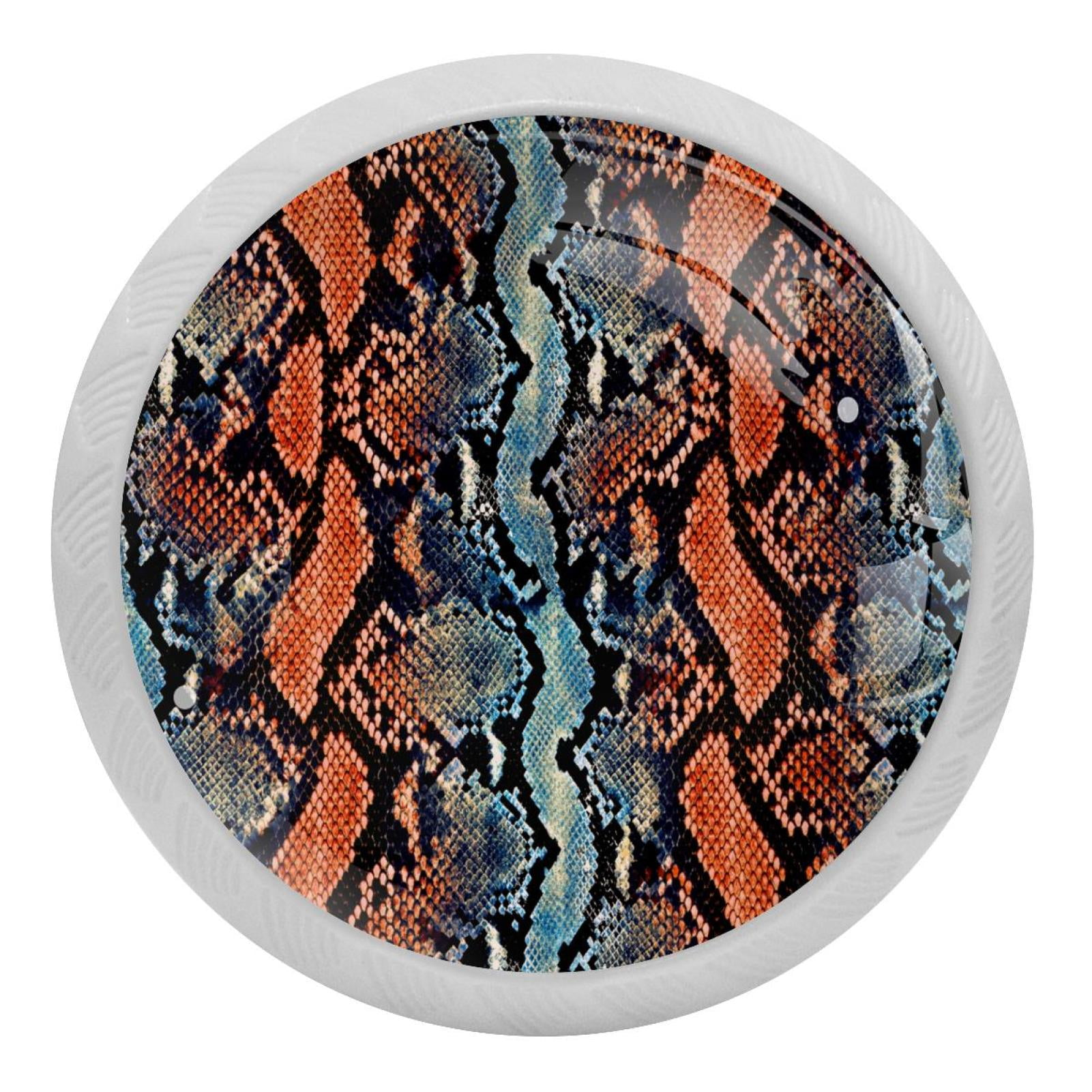 4PCS Round Python Snake Texture Cabinet Fluorescence Knob Glowing in ...