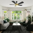 56" 5 Blades Dimmable LED Modern Indoor / Outdoor Ceiling Fan ...