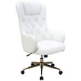 Savannah White High Back Office Chair with Adjustable Lift & Wheels ...