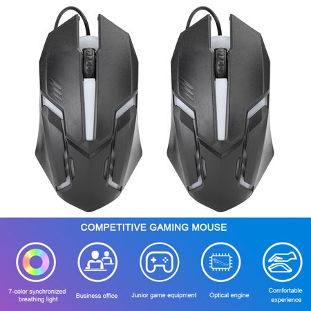 FLAMEEN Wired Gaming Mouse, USB RGB Mouse, Ergonomic For PC Computer ...