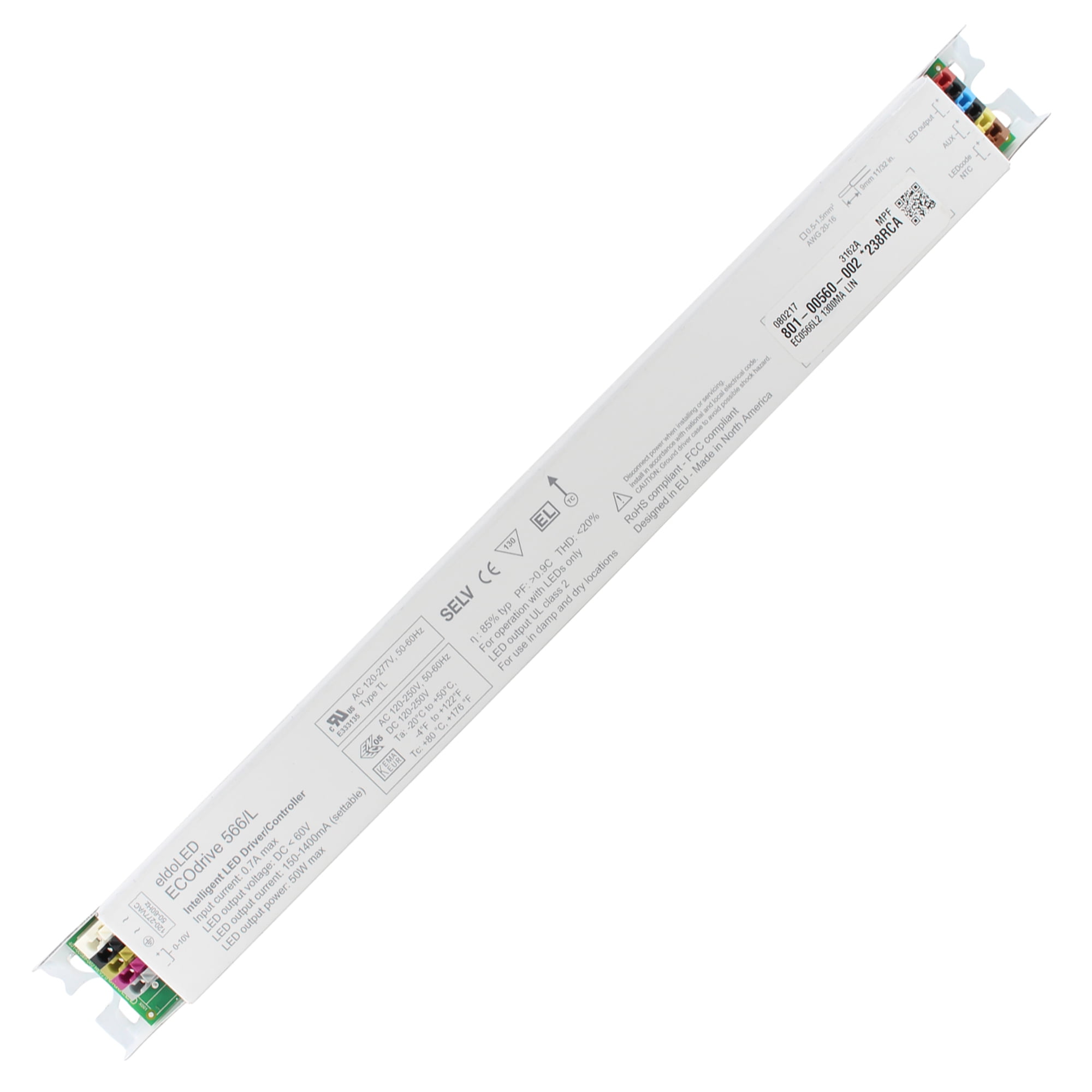 EldoLED ECOdrive 566/L Intelligent SELV Dimmable LED Driver, 50W, 120 ...
