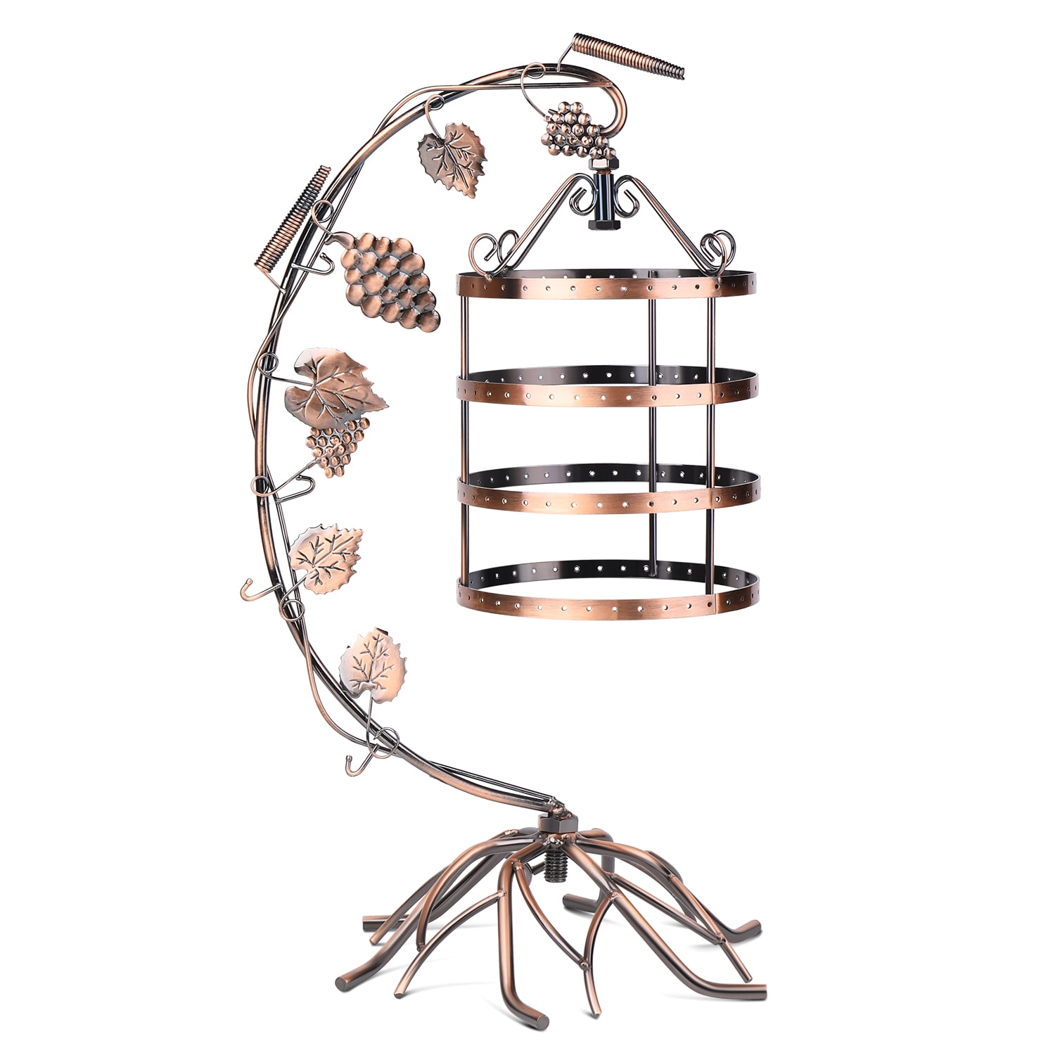 Jewelry Tower Display Antique Birdcage Copper Stand, Earring Necklace ...
