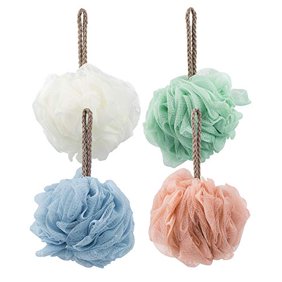 loofah lord 20 white and pink mixed assortment bath or shower sponge ...