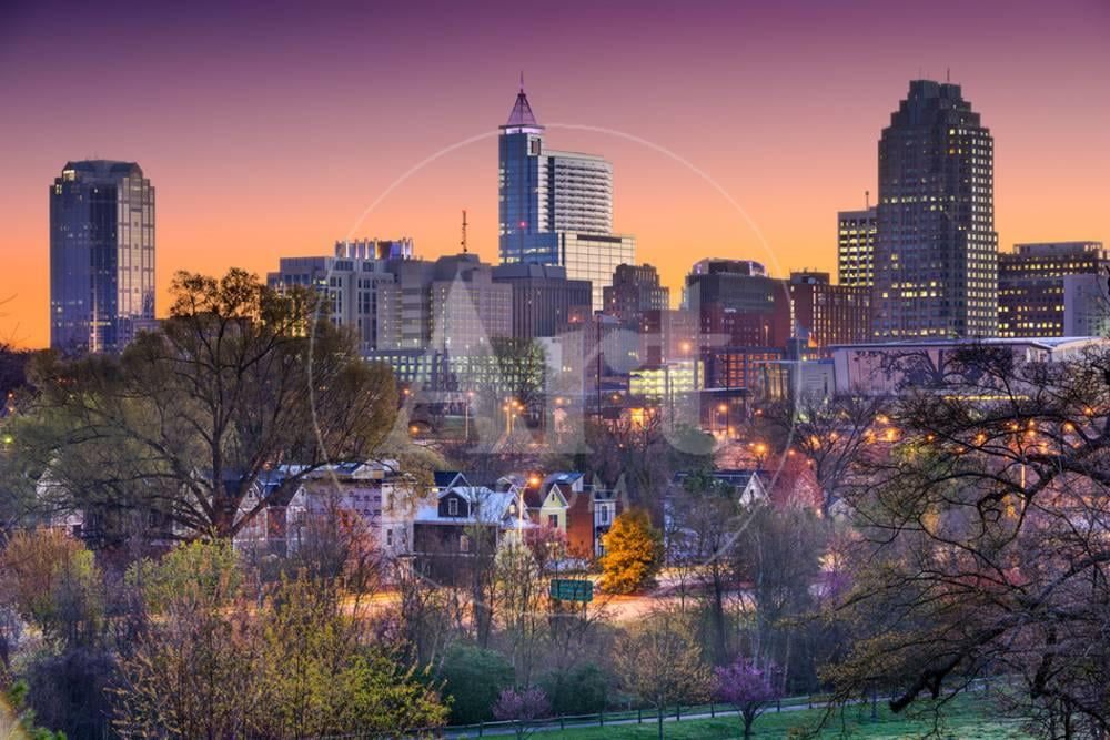 Raleigh, North Carolina, USA Skyline, Scenic Unframed Photographic ...
