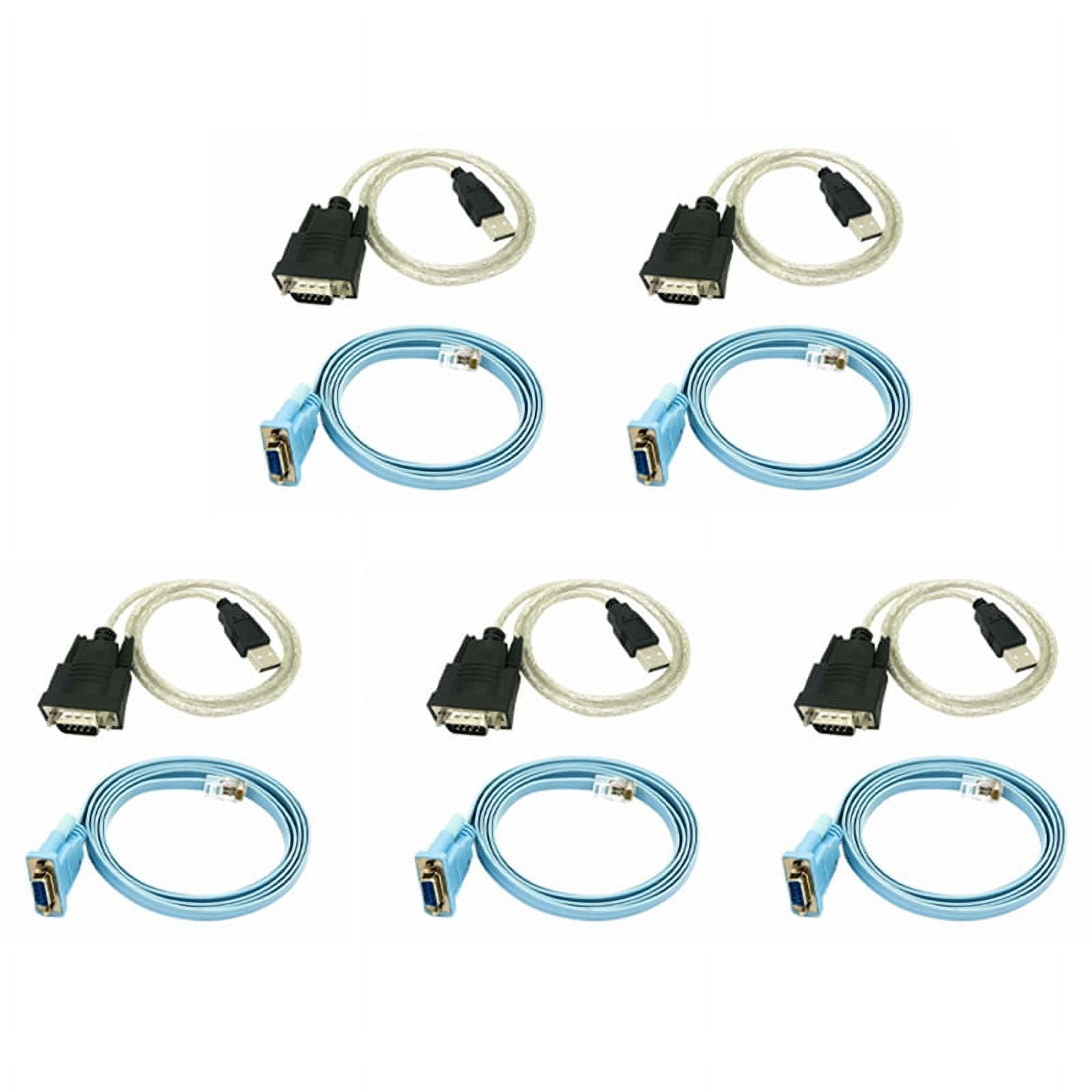 5X Cable de Red RJ45 Cable Serial Rj45 Una DB9 Y RS232 Una USB (2 en 1 ...