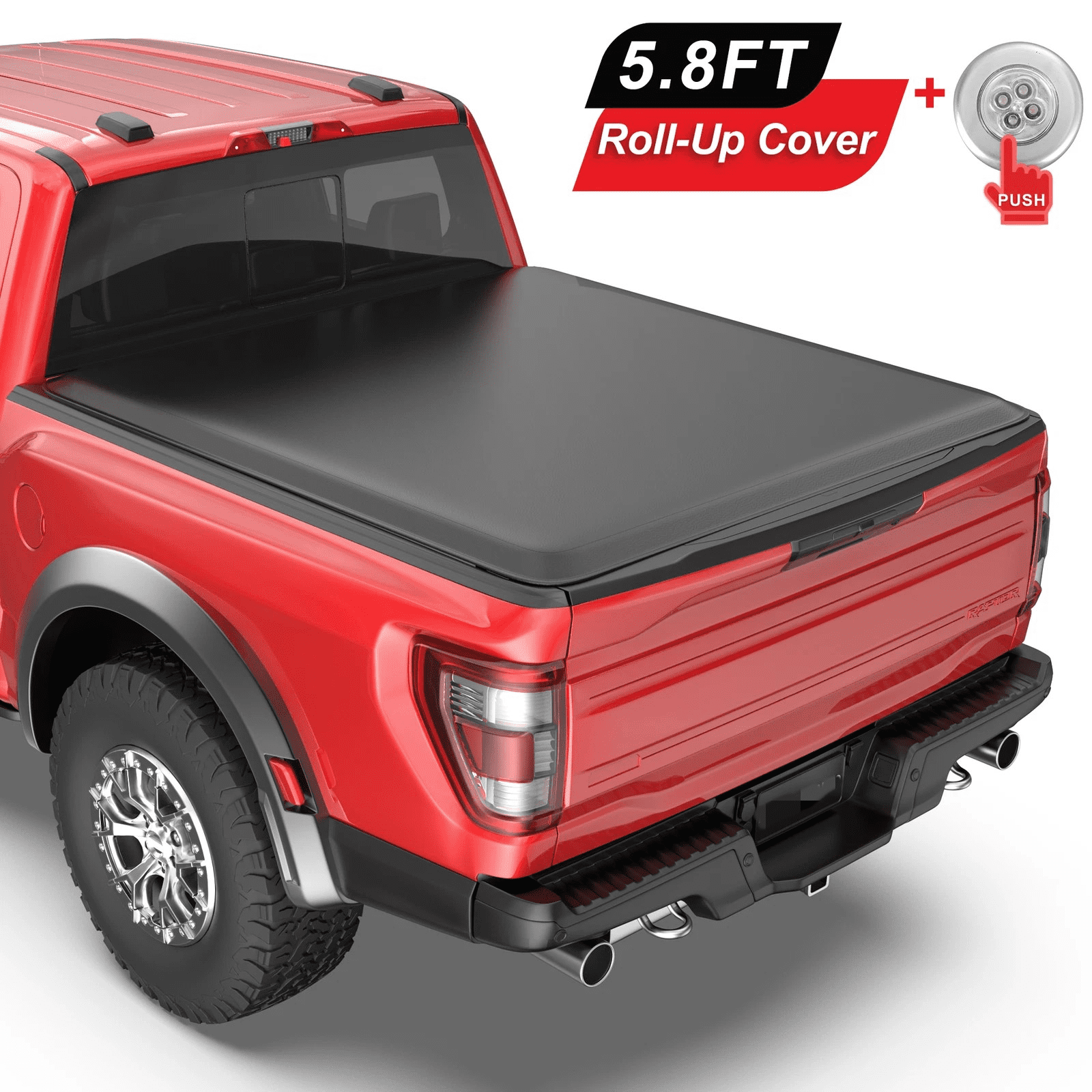 Open Box 5.8FT Roll Up Truck Tonneau Cover for 2007-2013 Chevy ...
