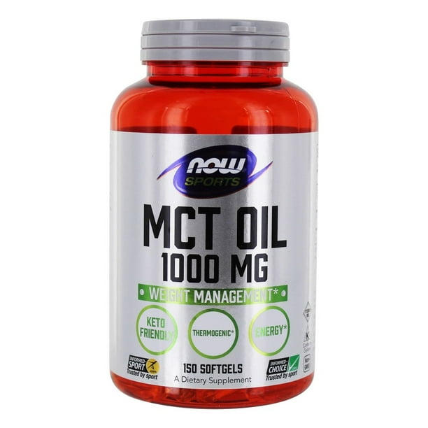 NOW Foods - NOW Sports MCT Oil 1000 mg. - 150 Softgels - Walmart.ca