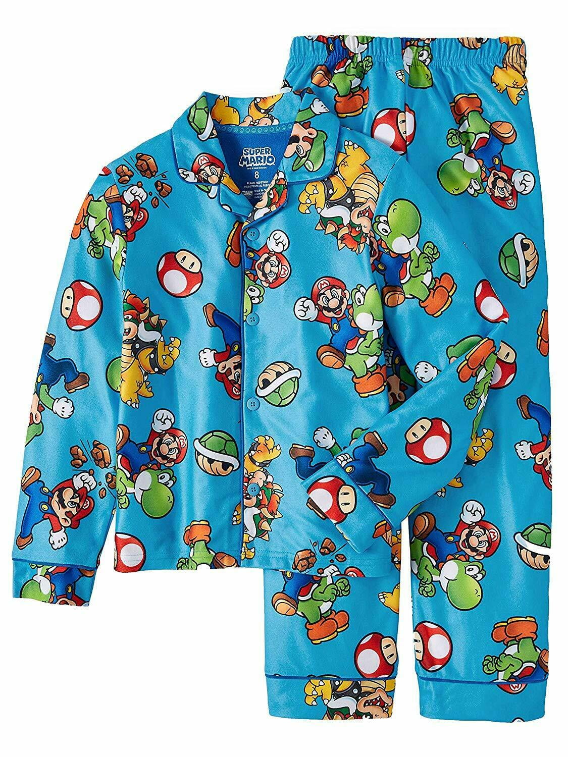 Super Mario 2 PC Long Sleeve Coat Pajama Set Boy Size 6/7 - Walmart.com
