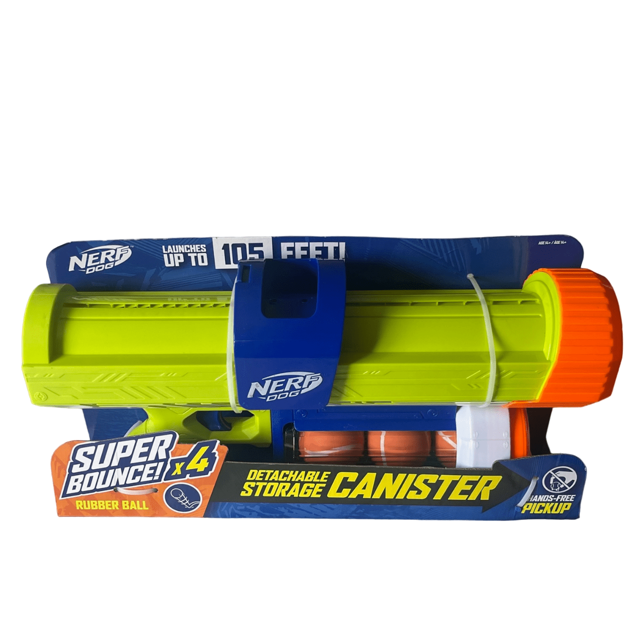 Nerf Dog Toy Gun 18" Rubber Tennis Ball Blaster Launcher Detachable ...