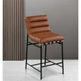 Meridian Furniture Modern Burke Cognac Vegan Leather Counter Stool ...