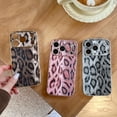 Leopard Cheetah Print Plating Side Camera Len Protection Phone Case for ...