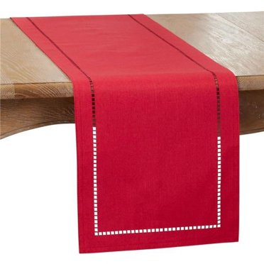 Saro Lifestyle Laser-Cut Hemstitch Table Runner - Walmart.com