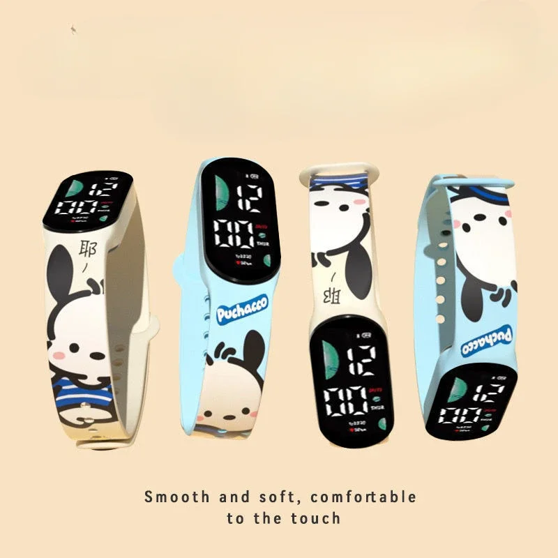 Reloj de dibujos animados Kawaii Sanrio Pochacco Cinnamoroll, reloj ...
