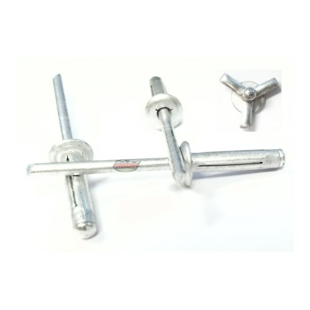 Mill Exploding Pop Rivets 3/16" Tri-Fold Small Aluminum Head Steel ...