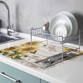 Farm Sunflower Bee Dragonfly Dish Drying Mats for Kitchen Counter ...