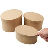 Factory Direct Craft Unfinished Paper Mache Oval Boxes, Set of 3 ...