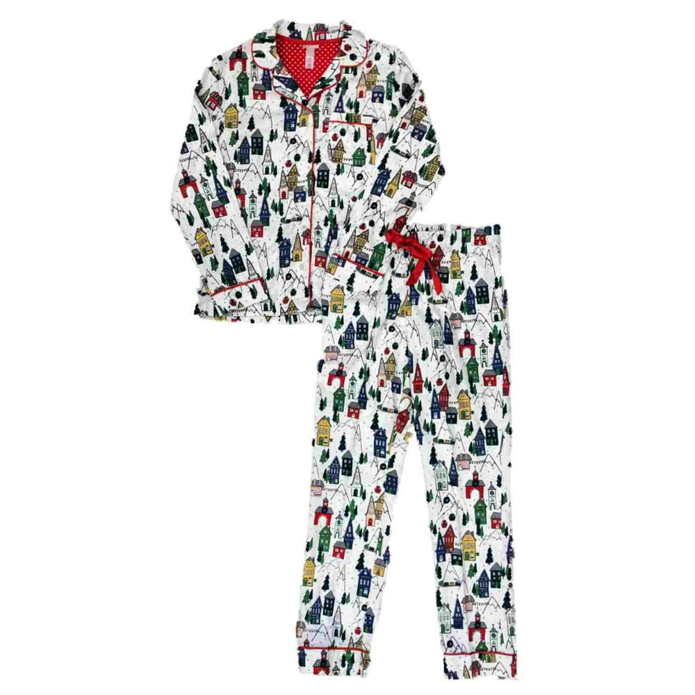 Wondershop - Womens White Flannel Christmas Village Pajamas Holiday ... Wondershop - Womens White Flannel Christmas Village Pajamas Holiday ...