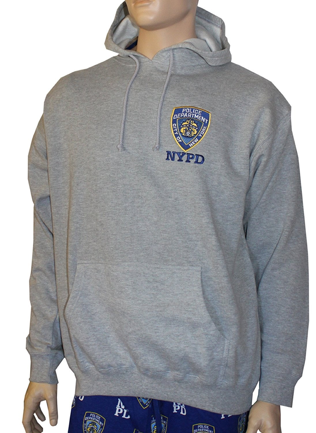 NYPD - NYPD Embroidered Logo Hoodie Sweatshirt Gray Xl - Walmart.com ...