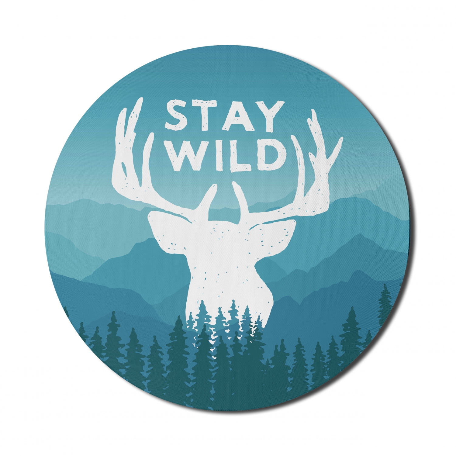 Adventure Mouse Pad for Computers, Wilderness Themed Stay Wild Words ...