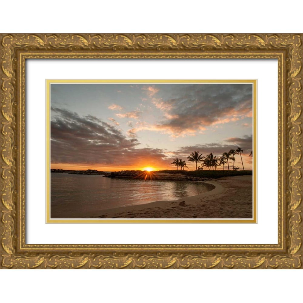 Murdock, Ramona 32x23 Gold Ornate Wood Framed with Double Matting ...