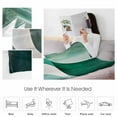 Flannel Throw Blanket for Couch Sofa Bed,Dark Green Color Block ...