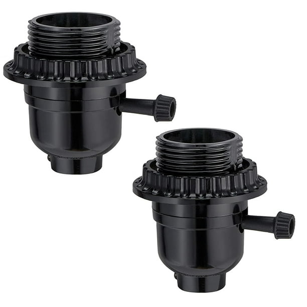 2 Pack UL Listed E26 Light Socket Threaded Lamp Socket Replacement with ...