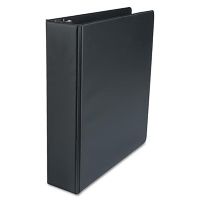 Suede Finish Vinyl Round Ring Binder 2'' Capacity Black - Walmart.com