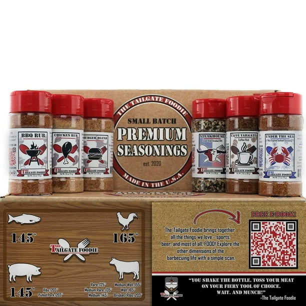 Grill Essentials Seasonings Gift Set (6-Pack) by The Tailgate Foodie ...