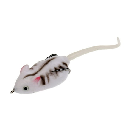 Diving Soft Mouse Artificial Hooks 3D Eyes Soft Rubber Hollow Body ...