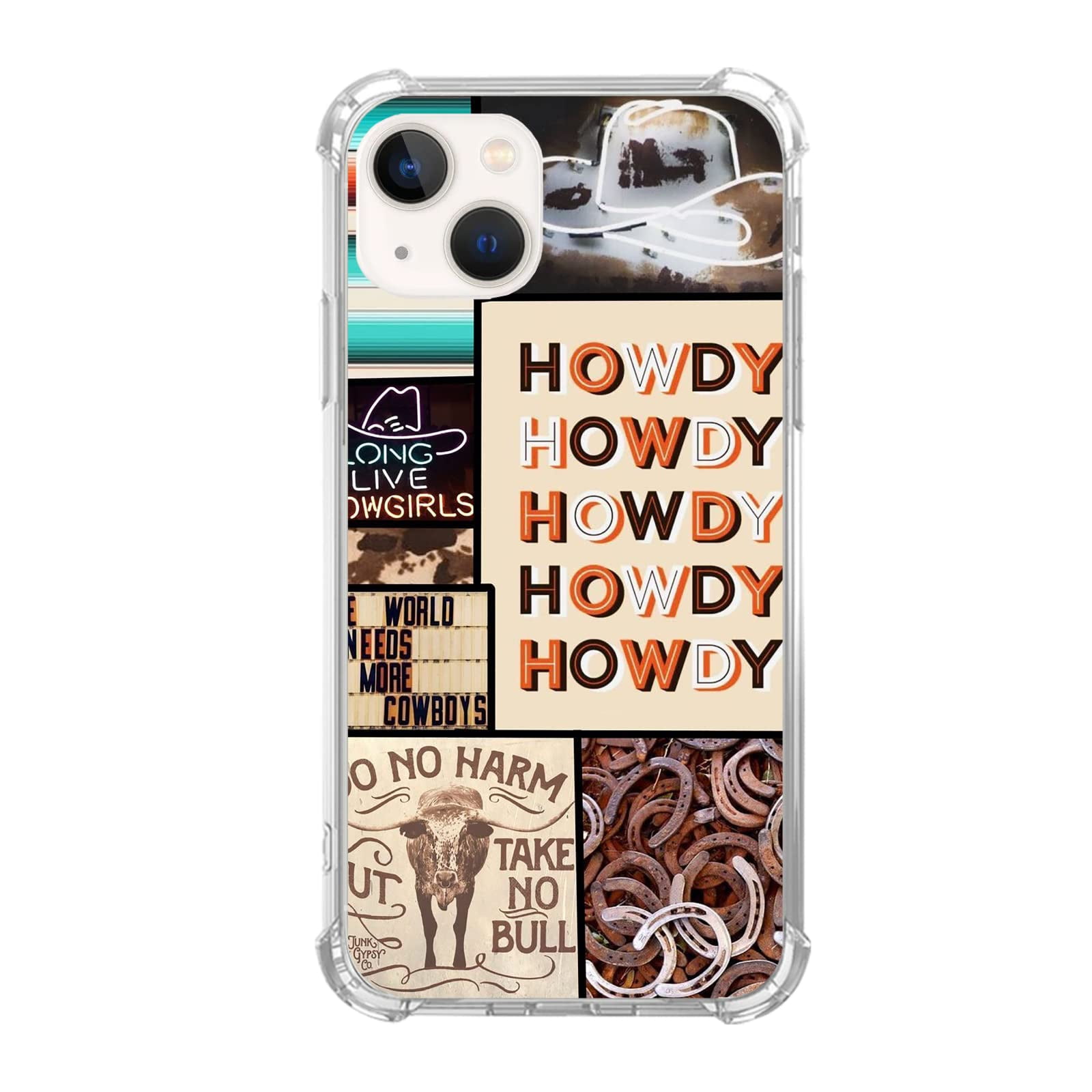 Western Cowboy Case for iPhone 13 Mini,Aesthetic Art Design TPU Shock ...