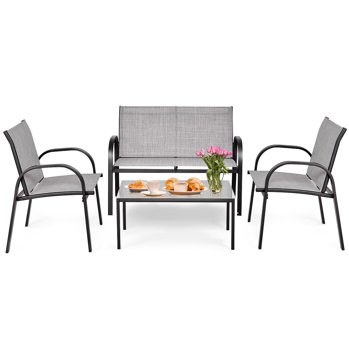 Click here for Giantex 4 Pieces Patio Conversation Set Outdoor Fu... prices