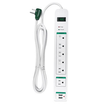 GoGreen Power 8 Outlet Surge Protector - 750 Joules Surge Protection ...