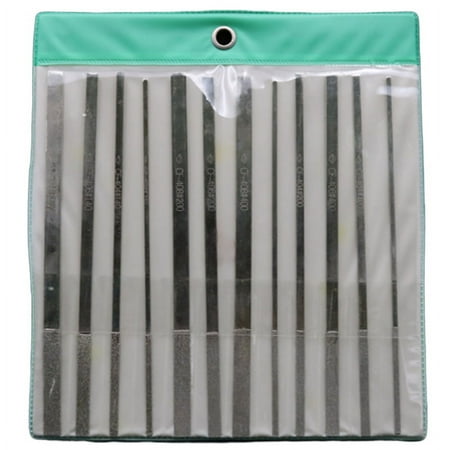Symkmb Needle File for 12 Pieces of 180mm Taper Diamond File -400 Die ...