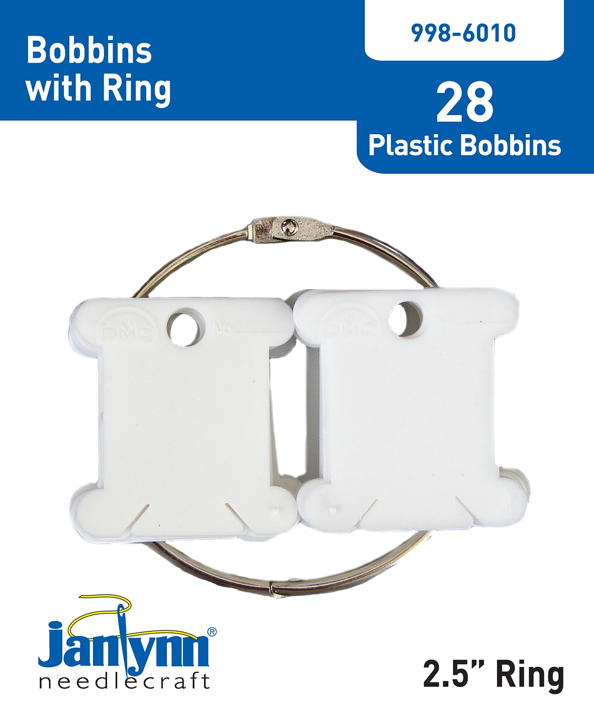 Janlynn Plastic Floss Bobbins with Metal Ring - Walmart.com