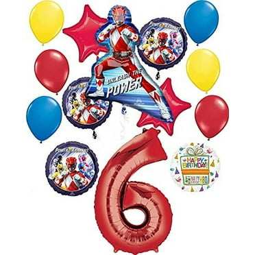 Power Rangers Birthday Party Supplies Unleash the Power Balloon Bouquet ...